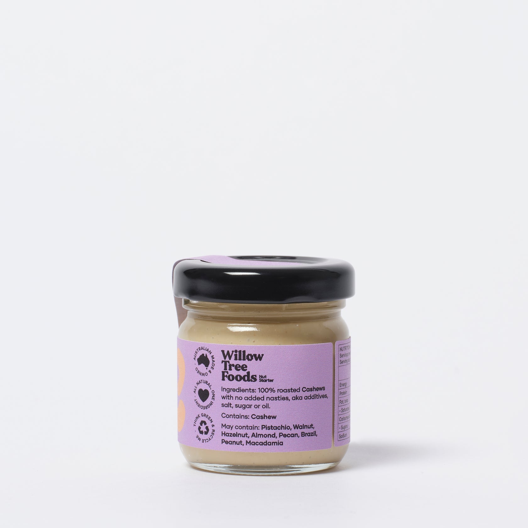 Cashew Butter 40g – Willow Tree Foods